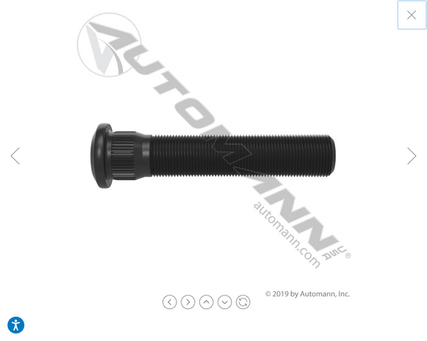 201.6156- Metric Serrated Stud RH – Nick's Truck Parts