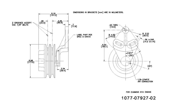 1077-07927-02X-Borg-Warner Style Remanufactured Fan Hub (Rear Air) (Co ...