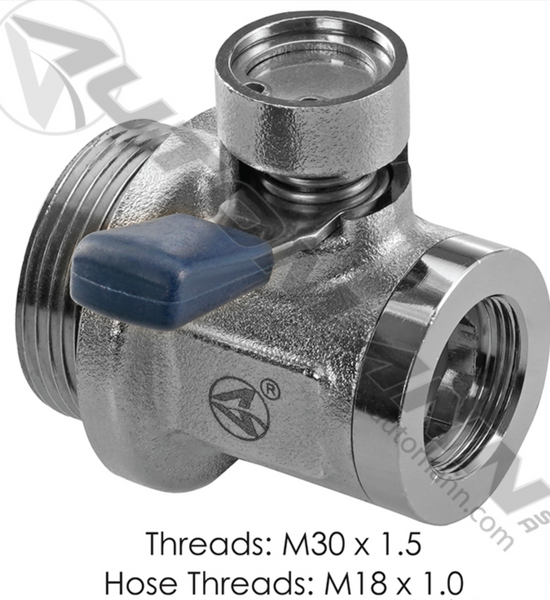 802.QDV007 - Quick Drain Valve 30mm-1.5 | Nick's Truck Parts