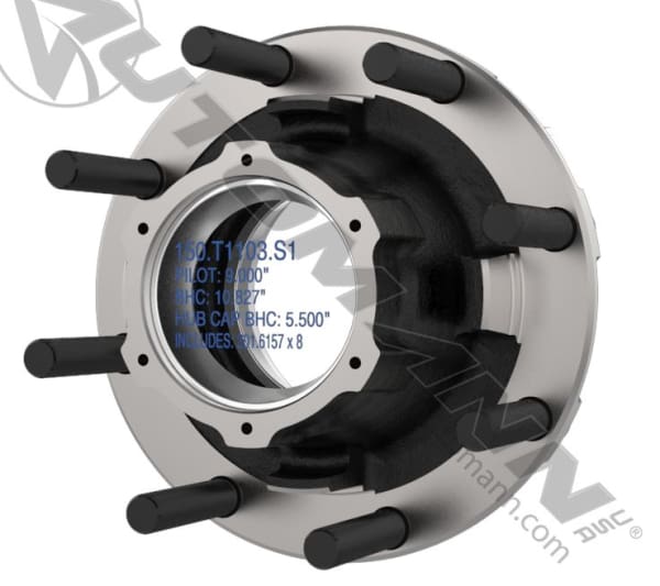 150.T1103.S1-Outboard Mount Hub Assy | Nick's Truck Parts