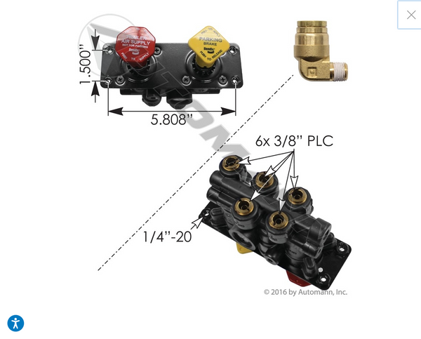 170.BWK021464- Original Equipment Bendix MV3 Dash Control Module | Nick ...