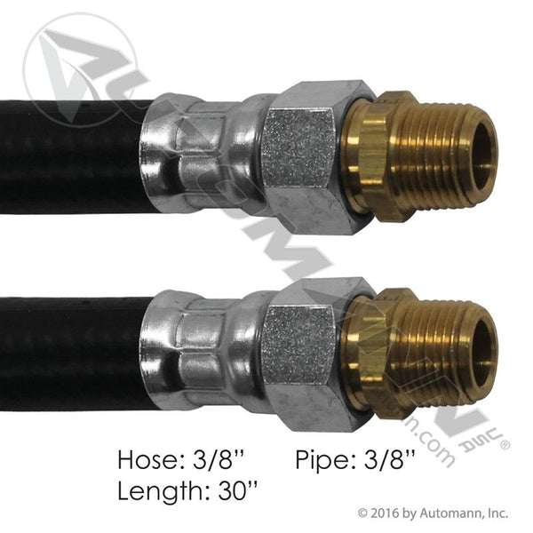 177.73630 - Air Hose Assy 3/8in 3/8in Swivels-30in | Nick's Truck Parts