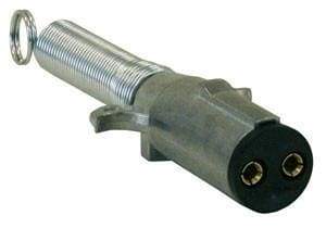 Buyers-TC2002-2-Pin Trailer End Connector with Spring, Zinc (round ...