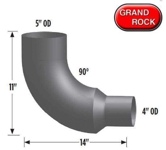 Grand Rock- IH-275-5C-Reduced 90 Degree Elbow 5 Inch OD Reduced to 4 ...